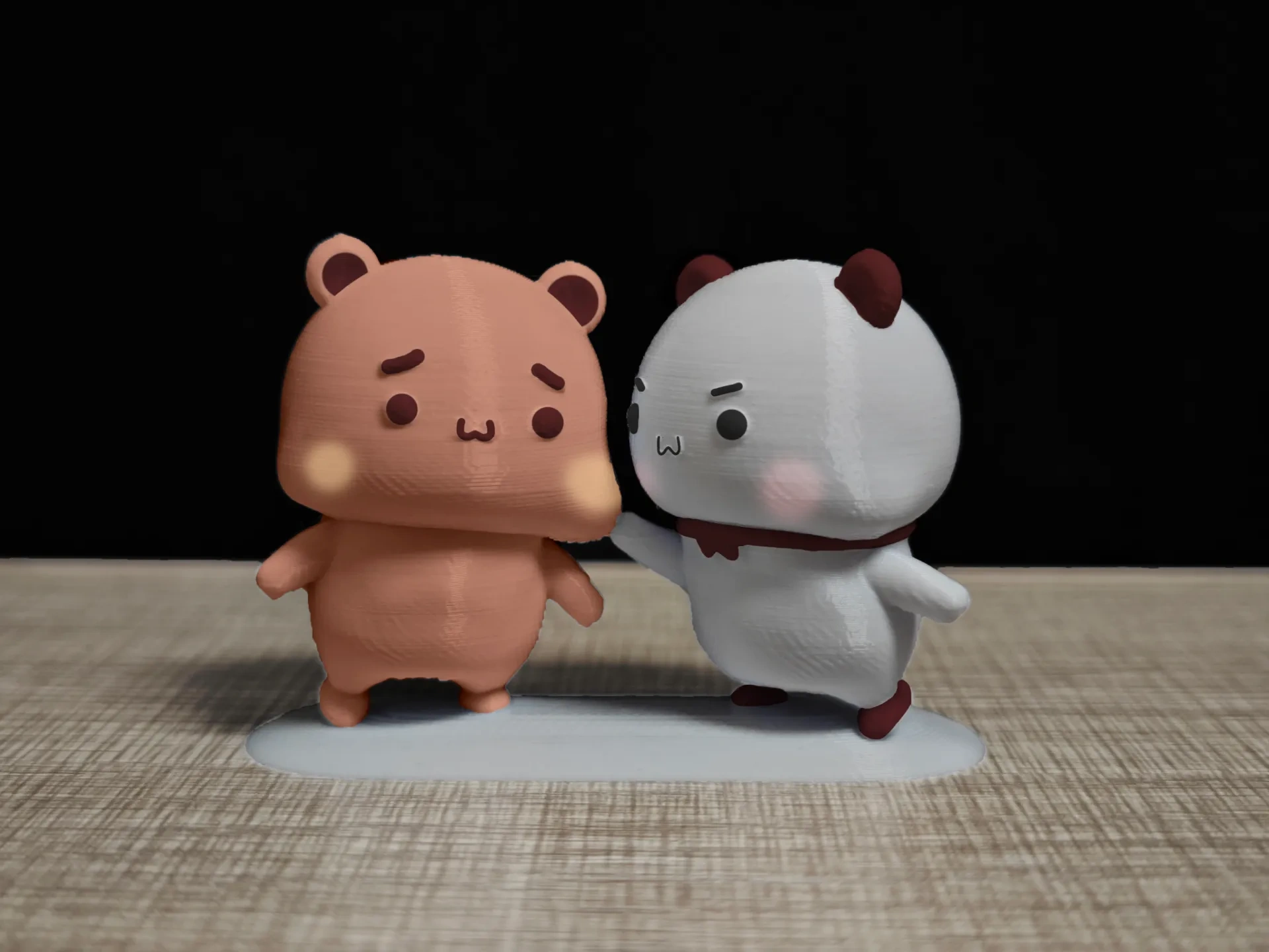 情侣熊系列-揍布布的一二（Couple Bear-Yier beat Bubu） 来自 J.Z.D. - MakerWorld