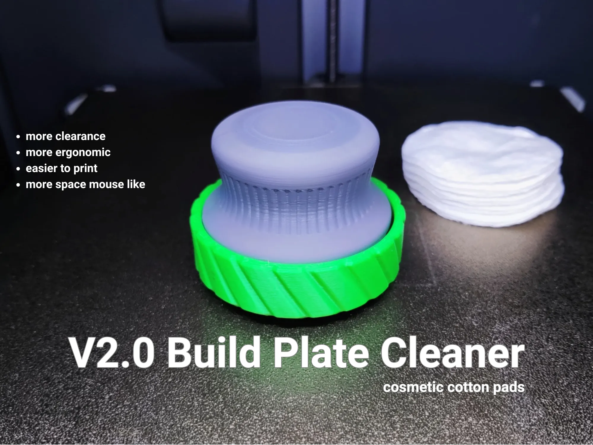 Build Plate Cleaner (cosmetic cotton pads) - Free 3D Print Model ...