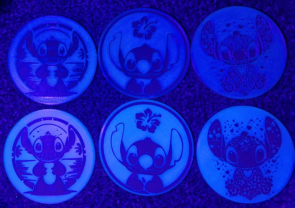 Stitch Coasters / small round signs - Fan Art by PrinterFunUK ...