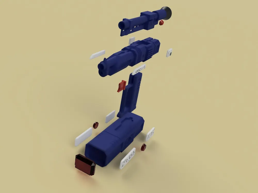 BraveStarr laser gun by BlackSheepStudioMakerWorld: Download Free 3D Models