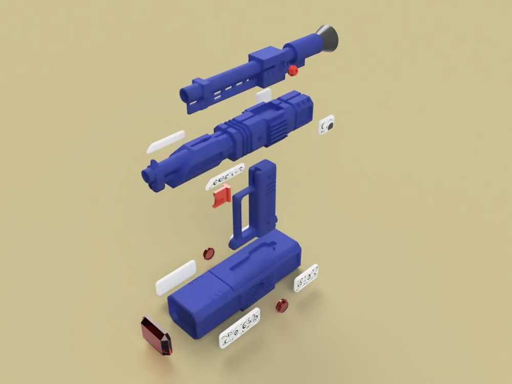 BraveStarr laser gun by BlackSheepStudioMakerWorld: Download Free 3D Models