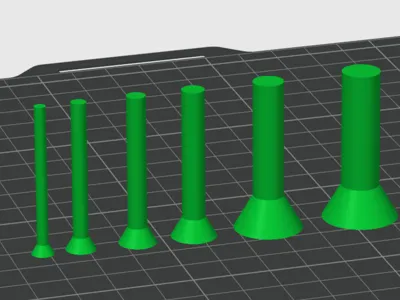 M3-M12 Countersunk Screw Negatives for hole making - Free 3D Print ...