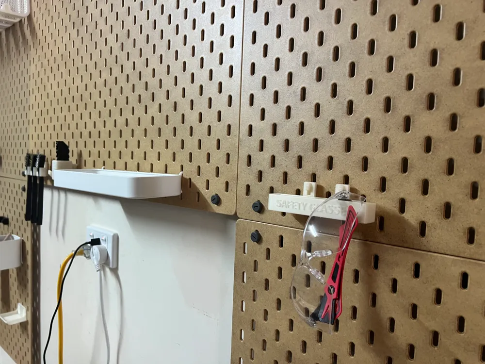 Ikea Skadis Safety Glasses Holder Remixed by Raddic - MakerWorld