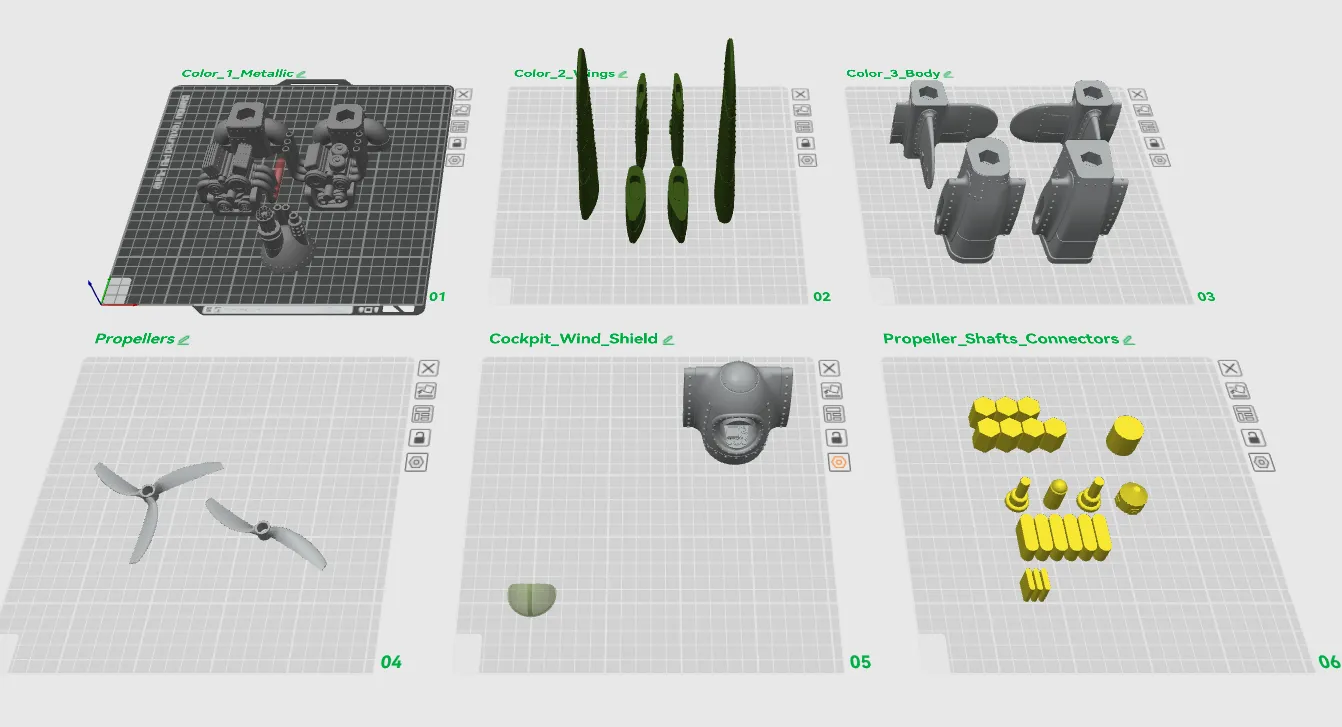 P_Dirty_8 Inspired Fighter Aircraft by SF3D MakerWorld: Download Free ...