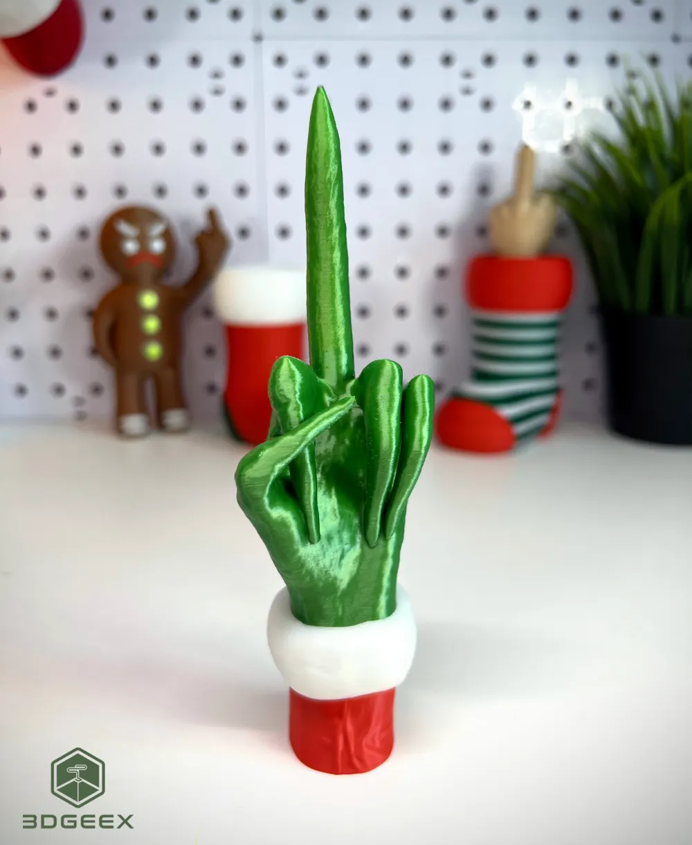 The Grinch Middle Finger - Free 3D Print Model - MakerWorld