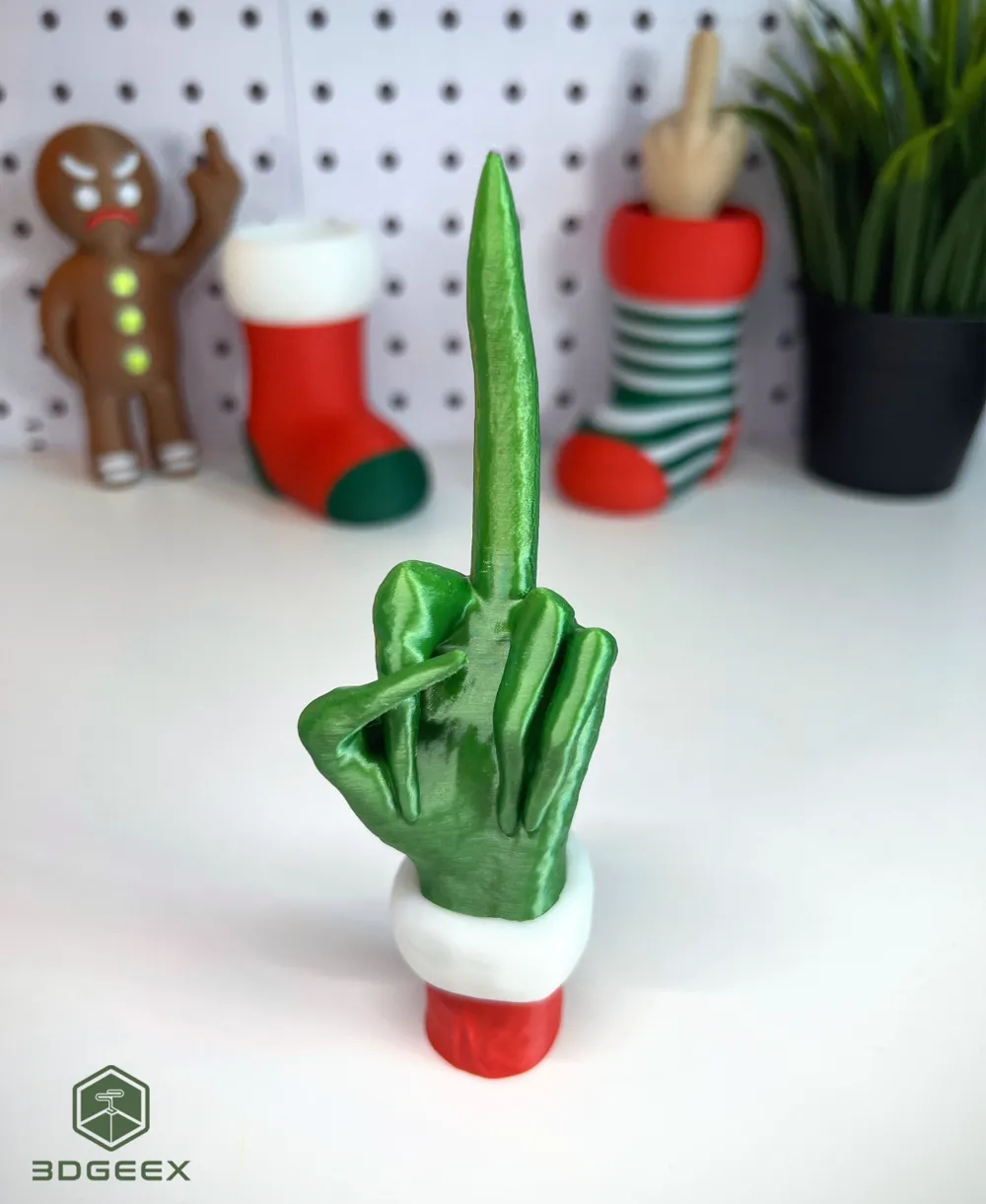 The Grinch Middle Finger - Free 3D Print Model - MakerWorld