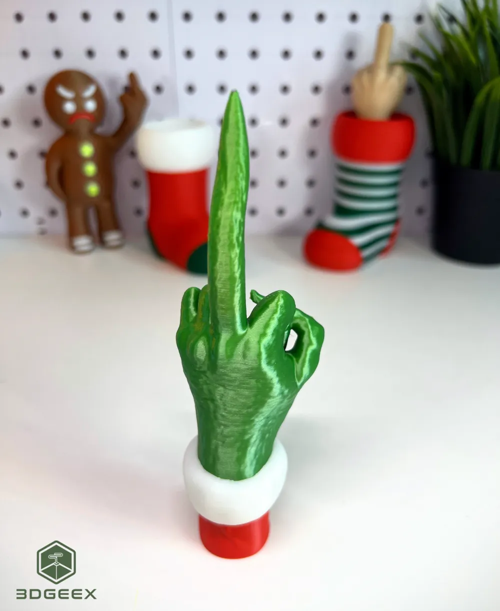 The Grinch Middle Finger - Free 3D Print Model - MakerWorld