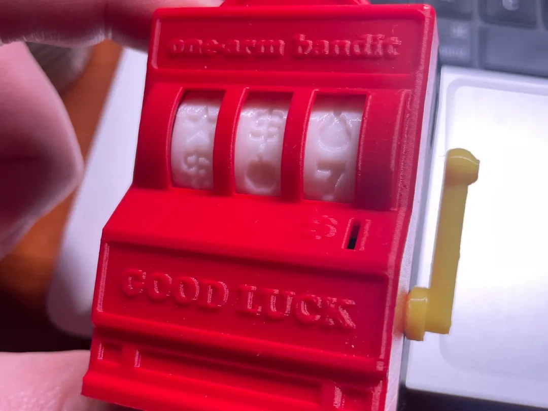 Mini Slot Machine (No Filament Required) Remixed by cuijiegMakerWorld: Download Free 3D Models