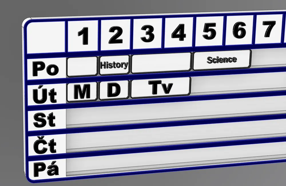 School Schedule with Interchangeable Blocks by hvrkh - MakerWorld