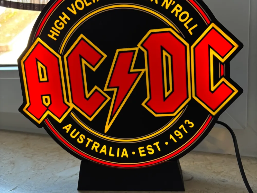 Stand ACDC Light - for ACDC Rock band Light by spieglomat - MakerWorld