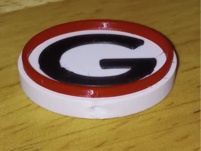 Georgia G logo bead vertical low profile by Della H R - MakerWorld