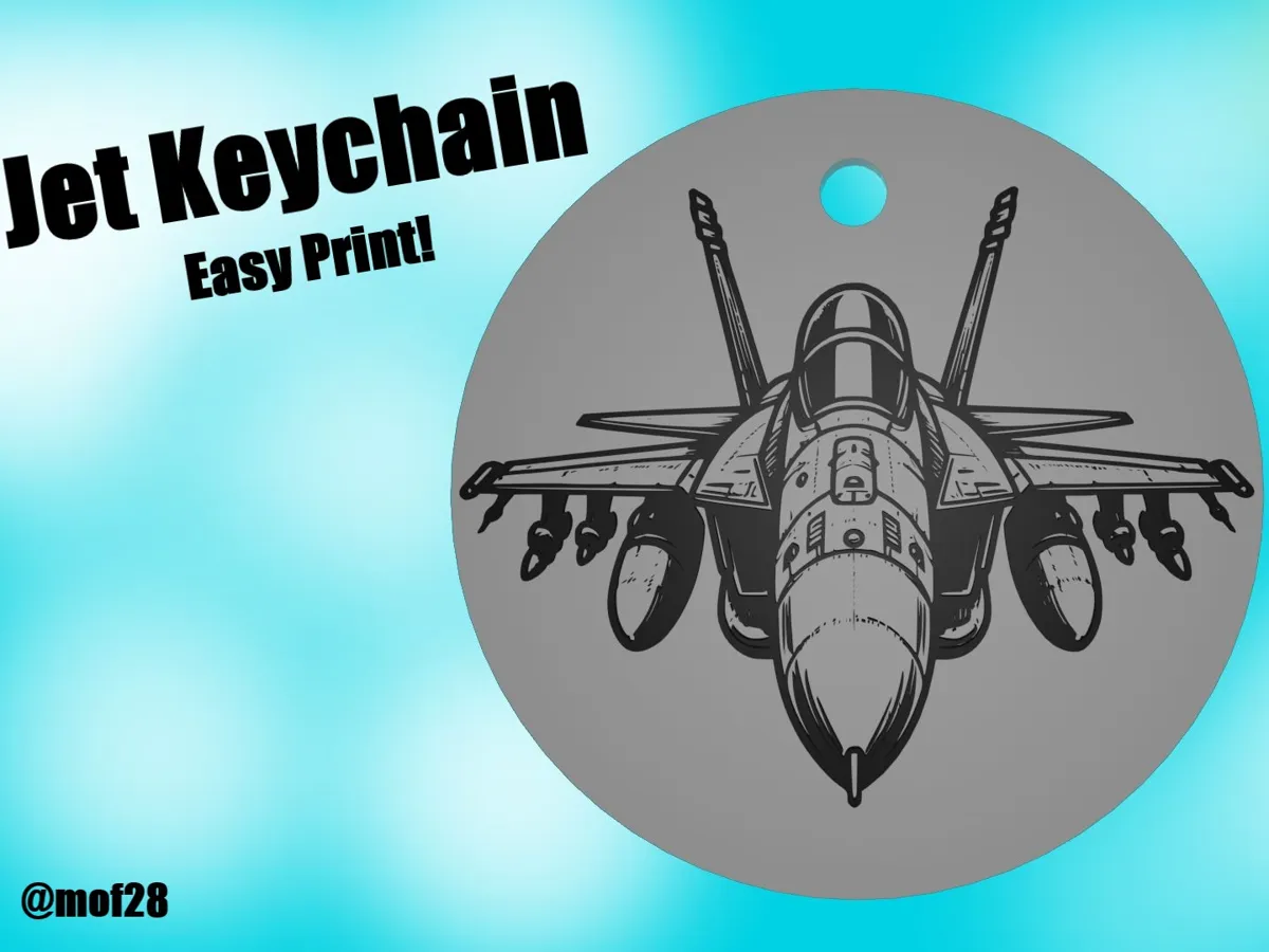 Jet Keychain - Free 3D Print Model - MakerWorld