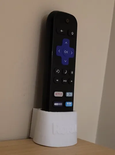 Stick to Wall Roku Remote Holder Remixed by Two Wheels Online - MakerWorld