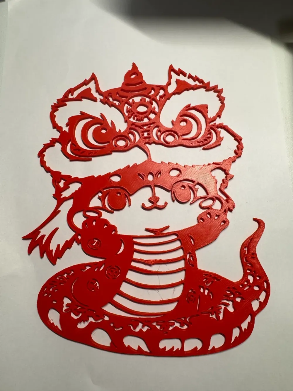 Adorable Snake Paper-Cut for the Year of the Snake by AOCAI - MakerWorld