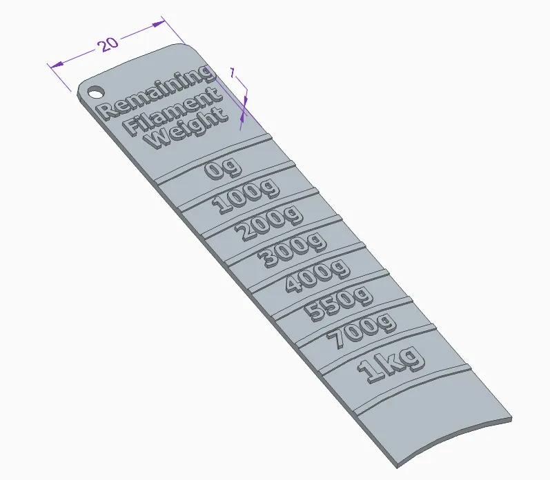 FILAMETER - Remaining Filament Weight 1.75mm Spool - Free 3D Print ...