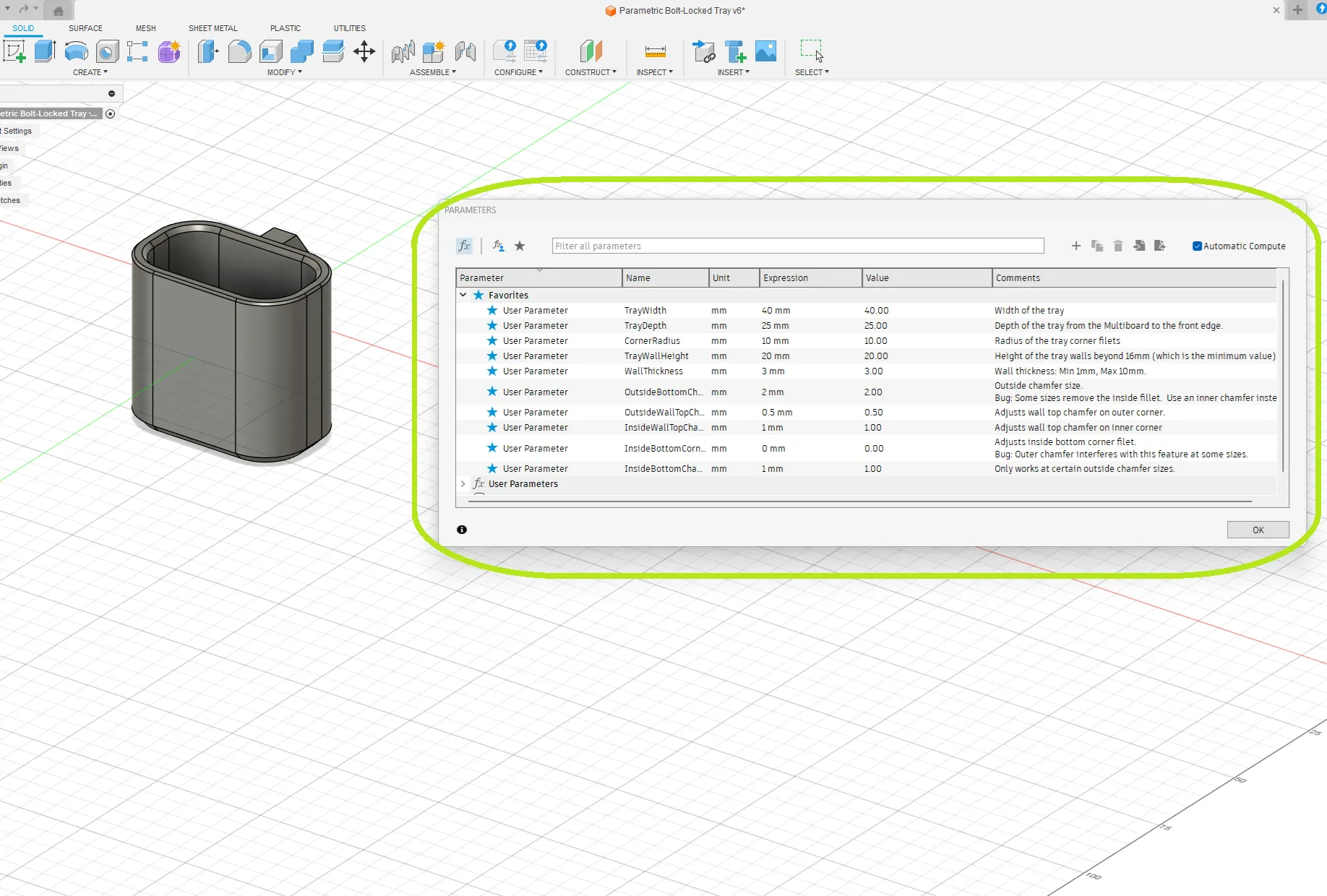 Parametric Multiboard Bins (Custom Bin Generator) by CaliperDaddy ...