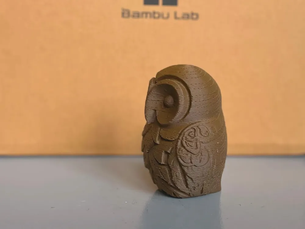 Wise Guardian: Wooden Owl by William Dou - MakerWorld