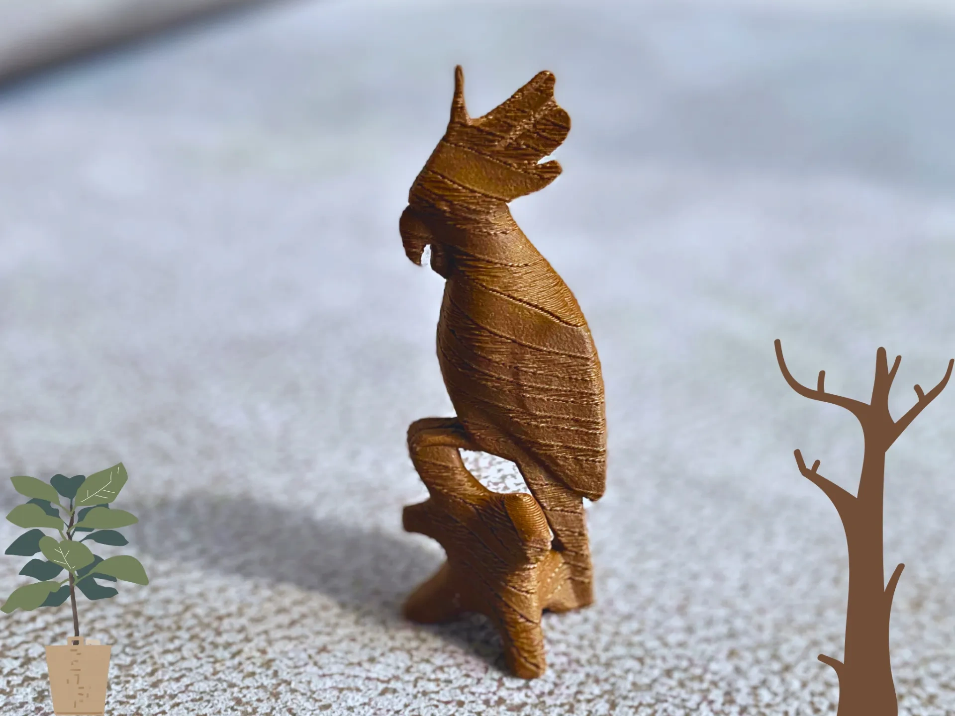 Forest Singer: Wood Carving Parrot - Ode to Joy by William Dou - MakerWorld