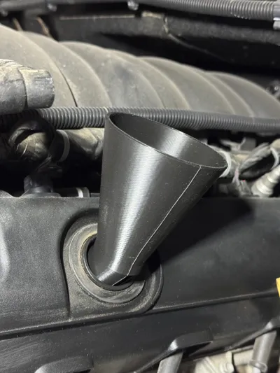 GM LS Oil Funnel - Free 3D Print Model - MakerWorld
