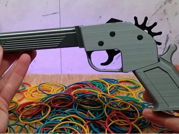 Rubber Band Gun - Semi Auto - Fully Printed by MatchStickPrint ...