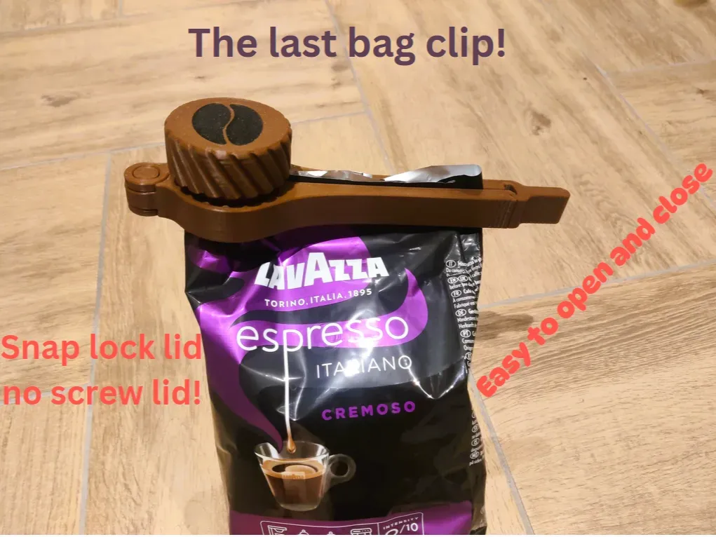 Large snap lock pet food clip by 3DPrototech MakerWorld: Download Free ...