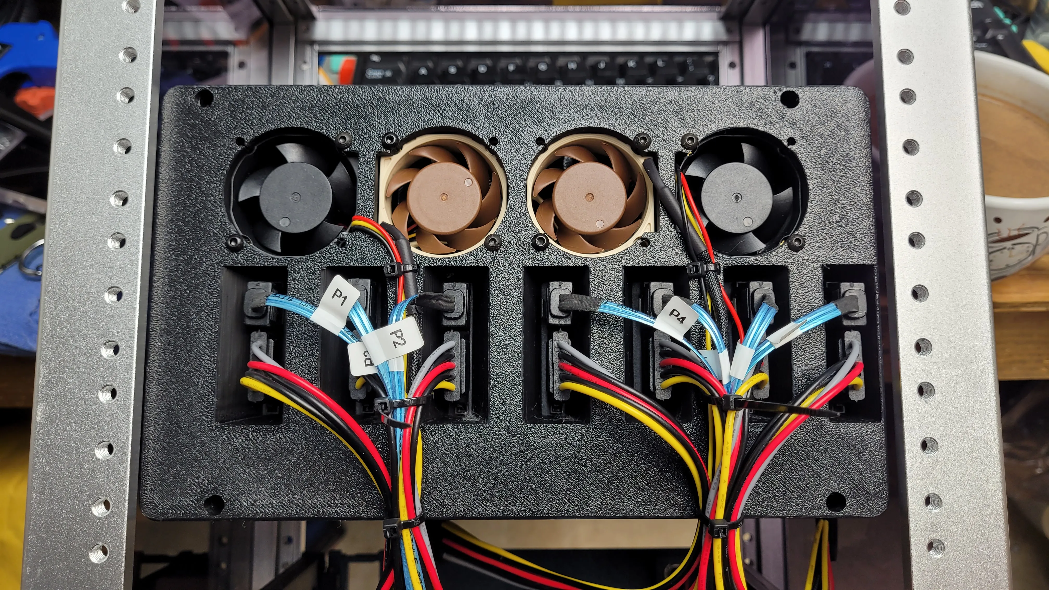 Seven bay NAS shelf for 10 inch mini rack, 3U by RagingRoosevelt MakerWorld: Download Free 3D Models