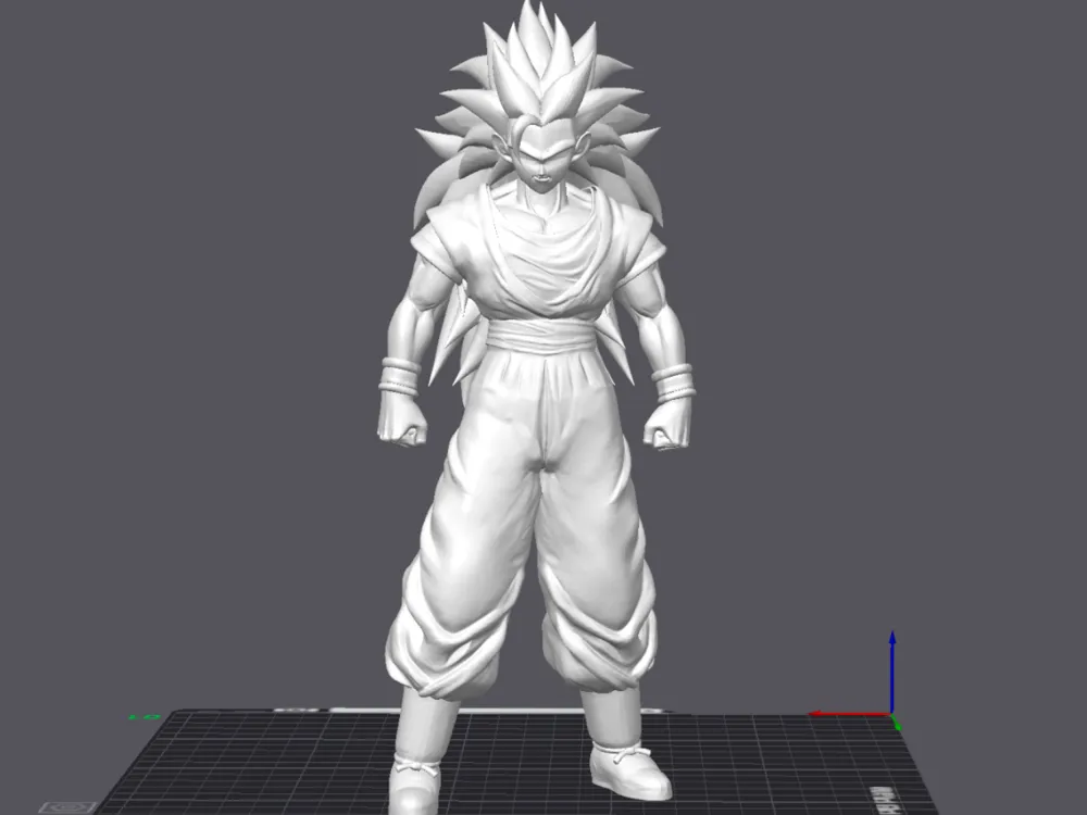Dragon Ball Goku Super Saiyan 3 (SSJ3) 3D Model by Ryan - MakerWorld