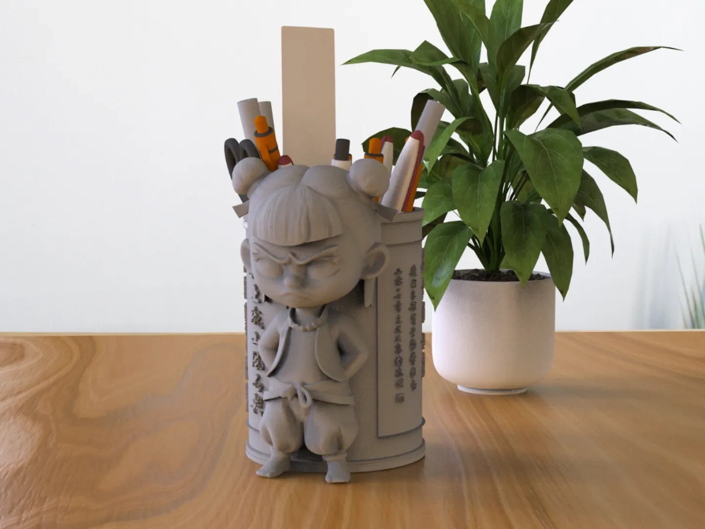 Nezha Pen Holder by Chocobo - MakerWorld
