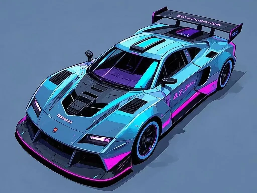 Cyberpunk car model by user_1796203323 MakerWorld: Download Free 3D Models