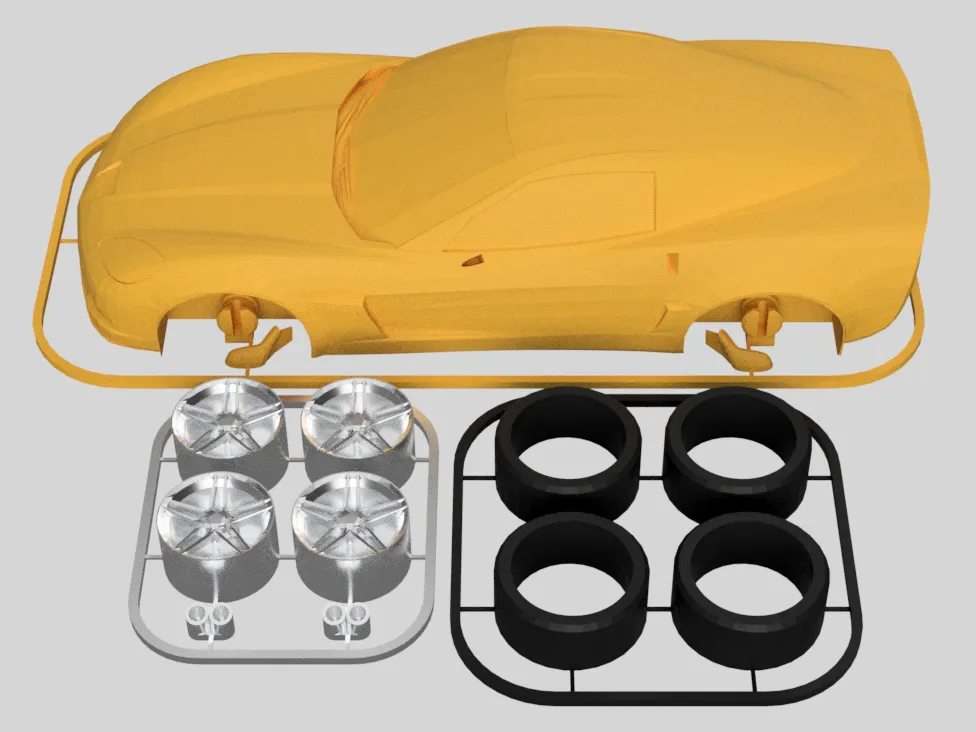 Chevrolet Corvette Z06 (C6) Kit Card (1:24 scale) Remixed by The Kit ...