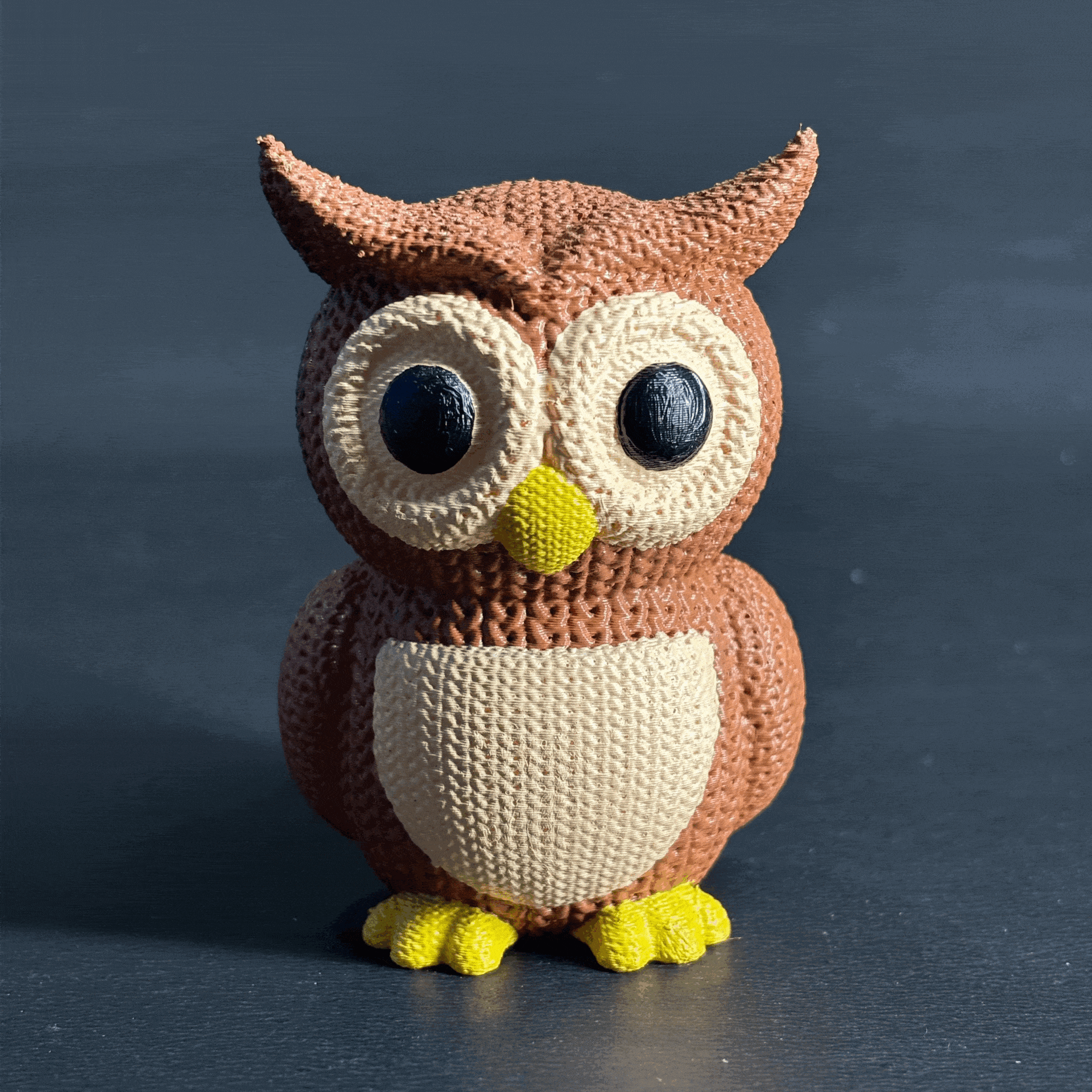 Knit Owl Figurine by user_2218355161 - MakerWorld