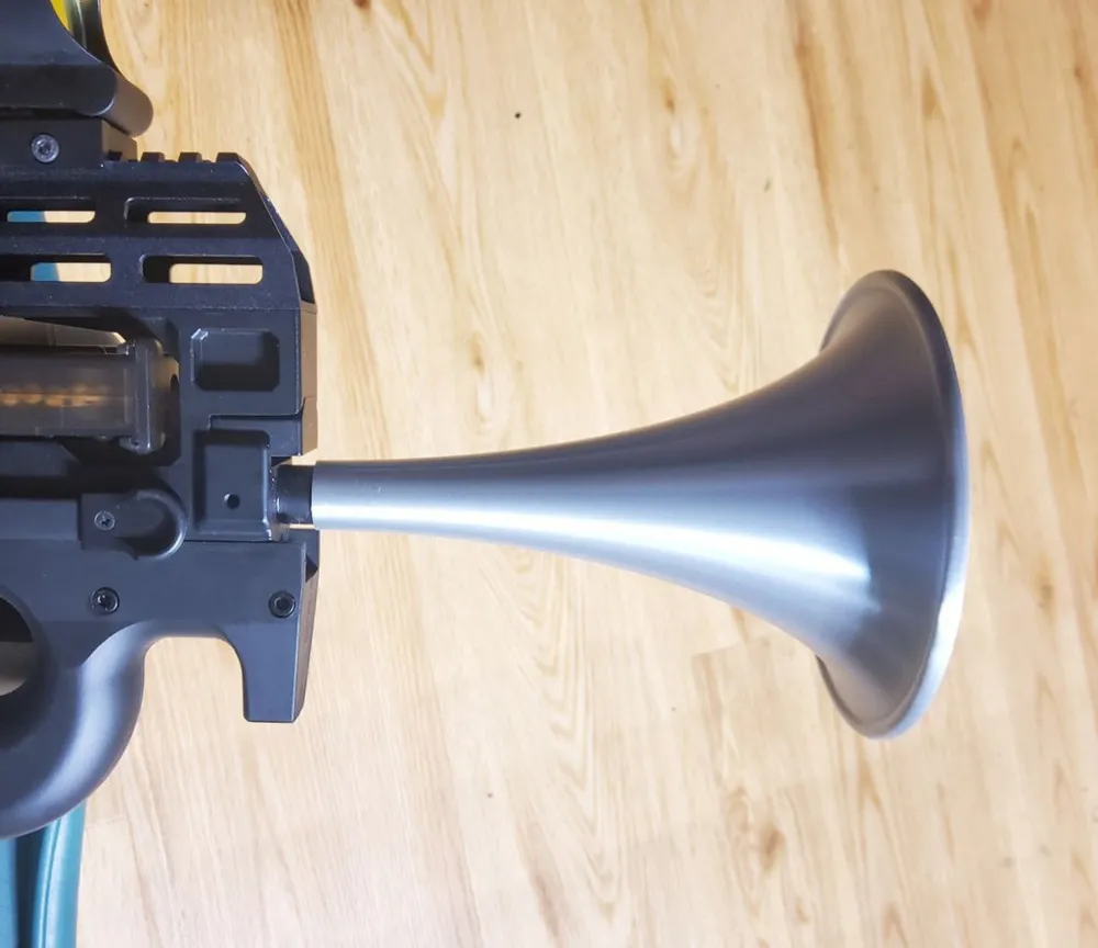 Loudener for Airsoft and Airguns - Tractrix Horn by hrootzel - MakerWorld