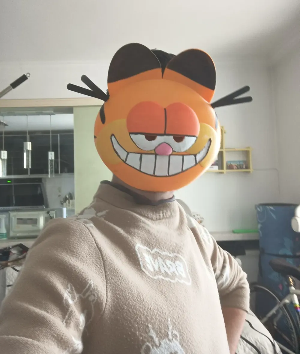 Garfield Masked Cat Mask by 海苔眉毛 MakerWorld: Download Free 3D Models