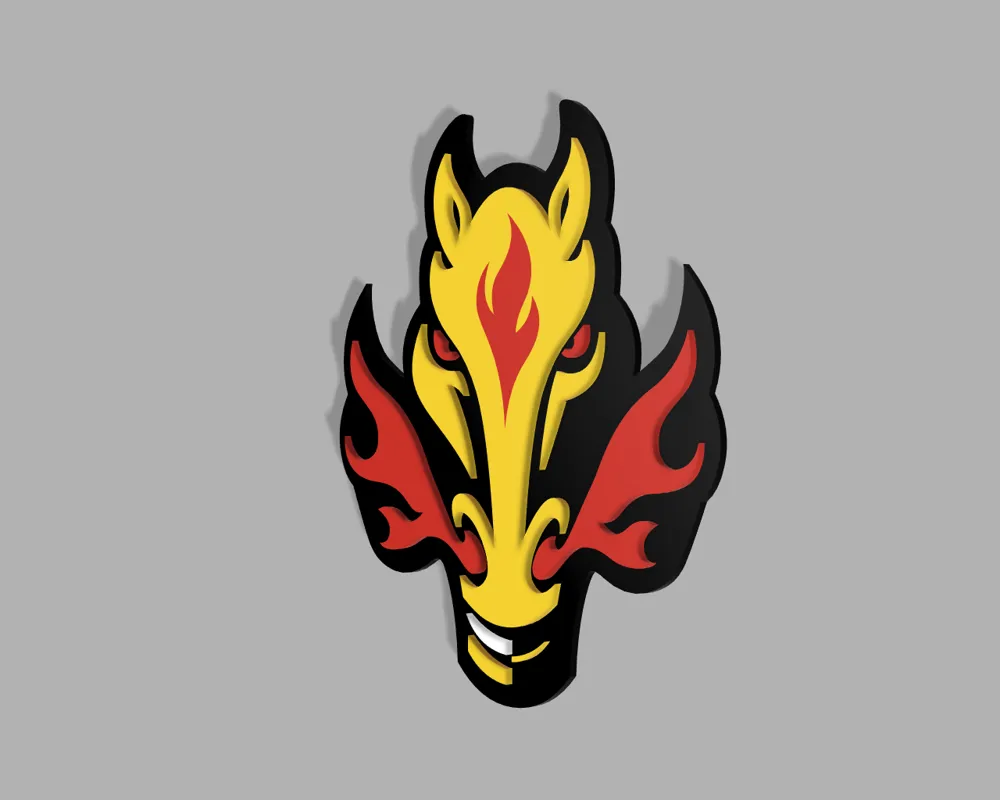 Calgary Flames Blasty 3D Sign by Fast3D - MakerWorld