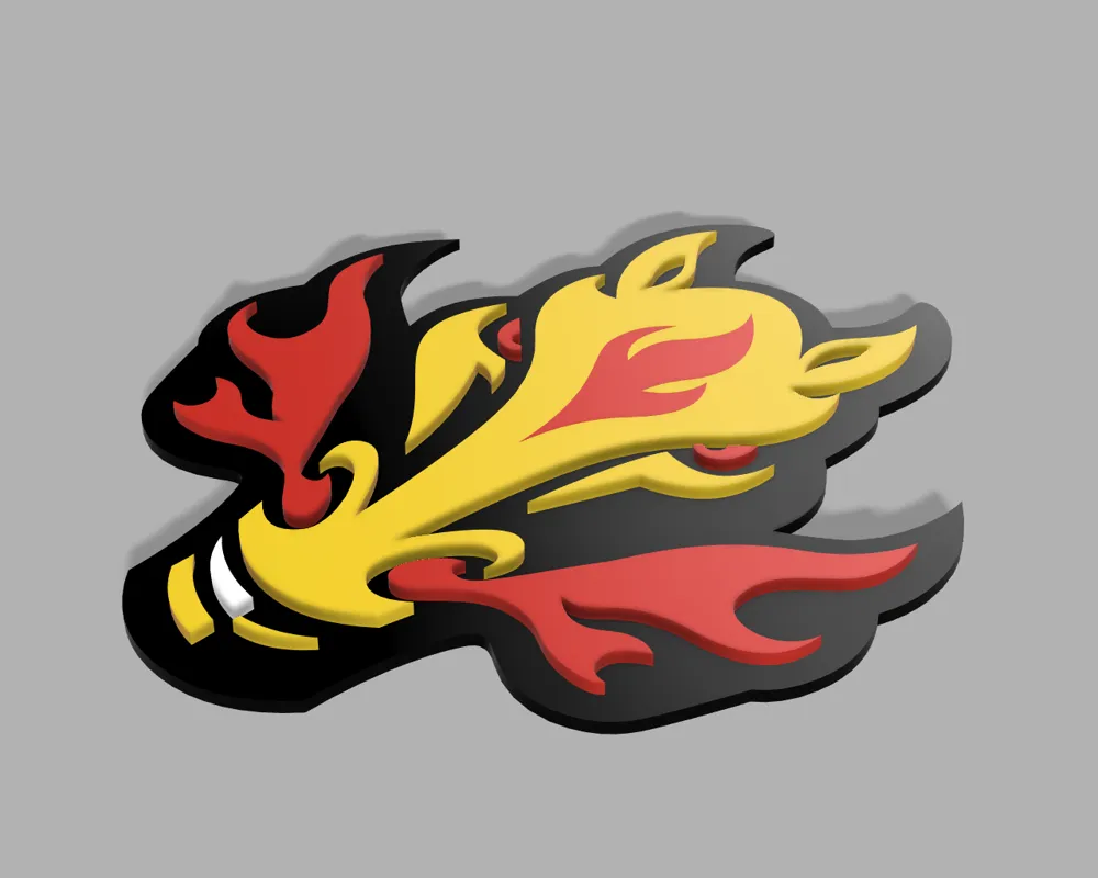Calgary Flames Blasty 3D Sign by Fast3D - MakerWorld