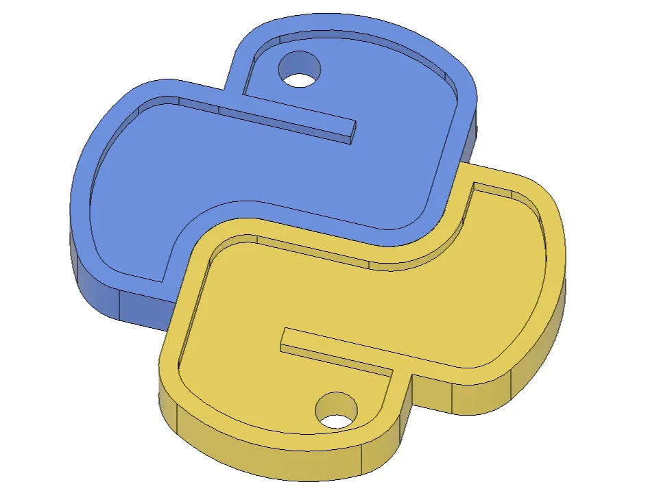 Python Keychain by 西瓜西瓜 - MakerWorld