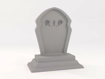 Tombstone with rectangular base by Bubble - MakerWorld