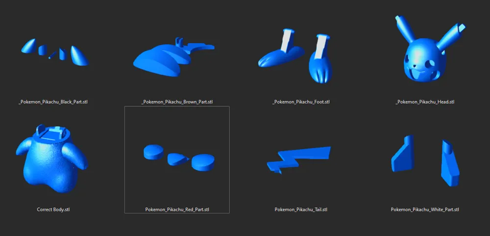 Pokemon Pikachu By parts by 3Dimensions MakerWorld: Download Free 3D Models