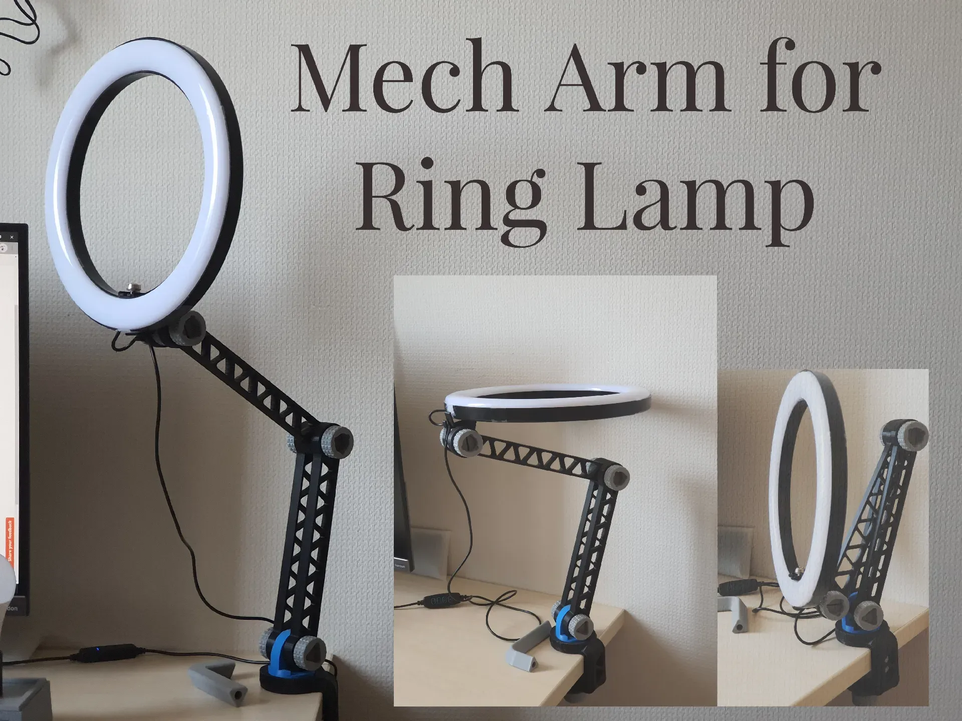 Mech Arm LED lamp - Free 3D Print Model - MakerWorld