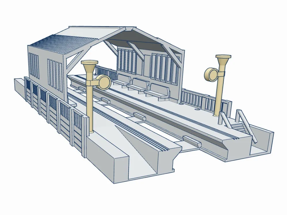 Railway Platform N Scale - Free 3D Print Model - MakerWorld
