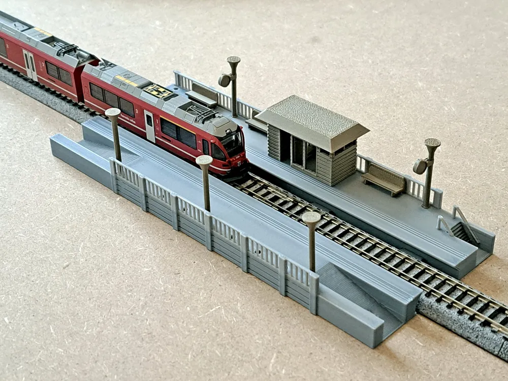 Railway Platform N Scale - Free 3D Print Model - MakerWorld