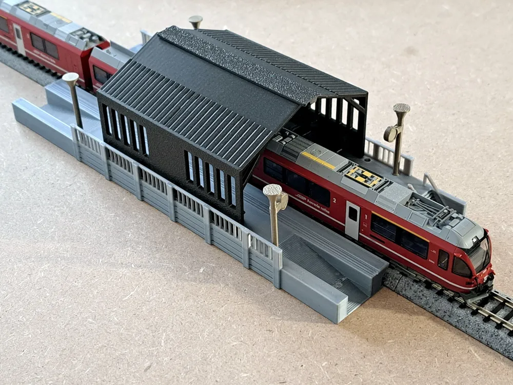 Railway Platform N Scale - Free 3D Print Model - MakerWorld