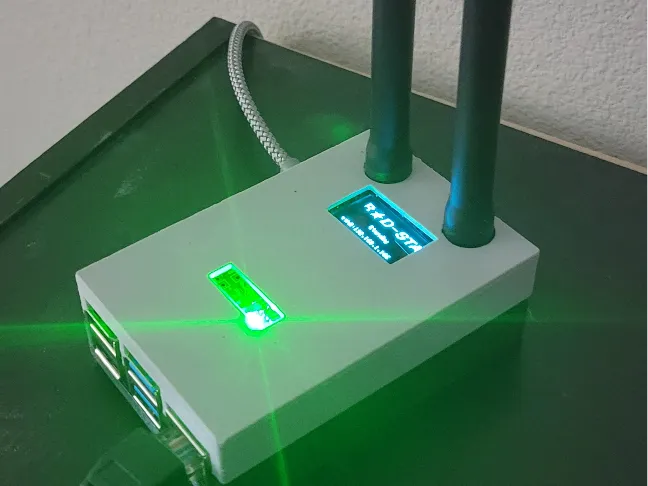 MMDVM_HS_Dual_Hat Raspberry w/OLED Pi 4 Case Remixed by DesertBlade ...