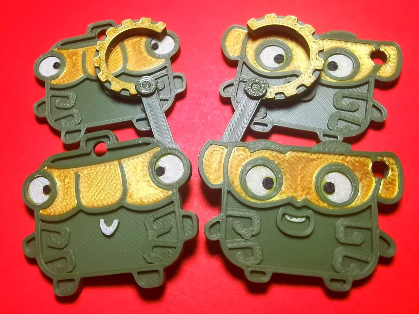 Nezha, Articulated Q-Version Spirit Beast Keychain Pair, Rotating Staff ...