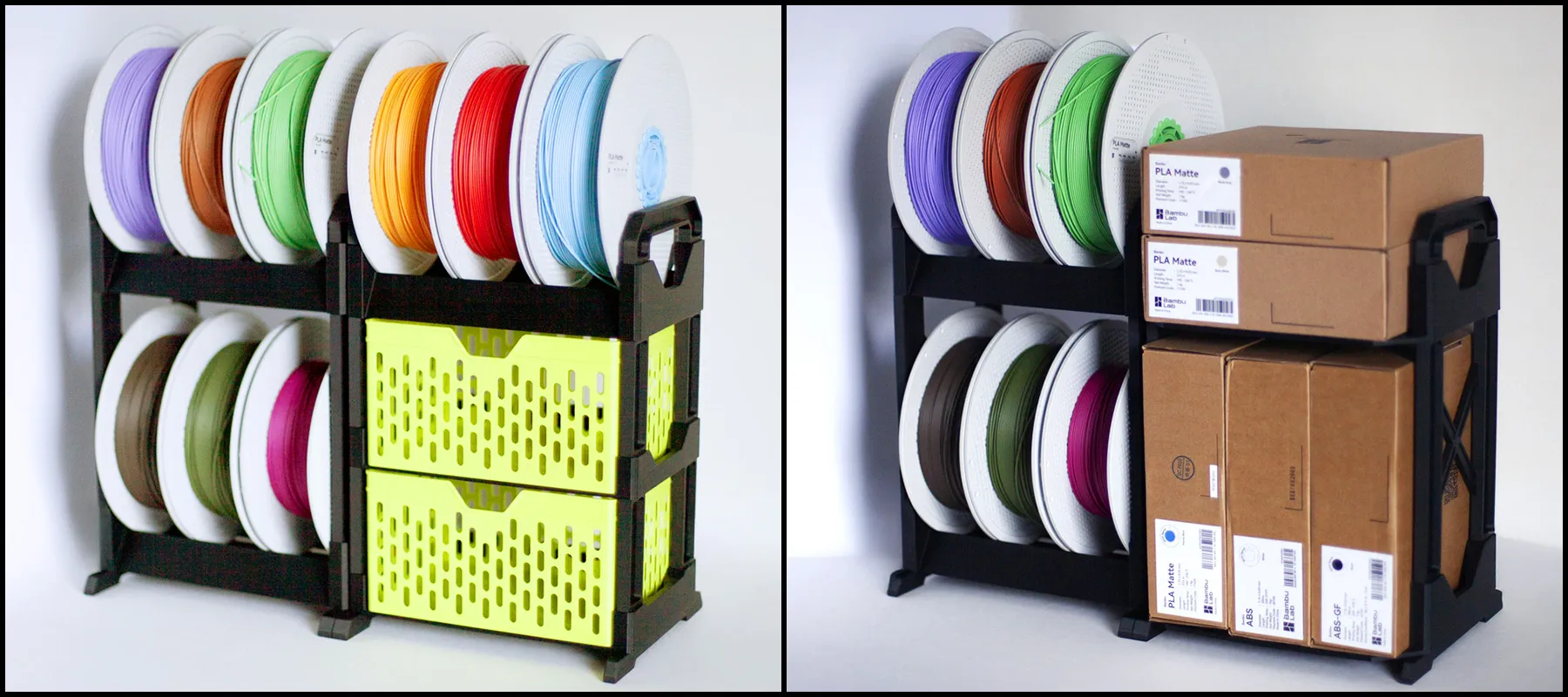 Sturdy Modular Filament Spool Rack Fully Printable by Antiphrasis ...