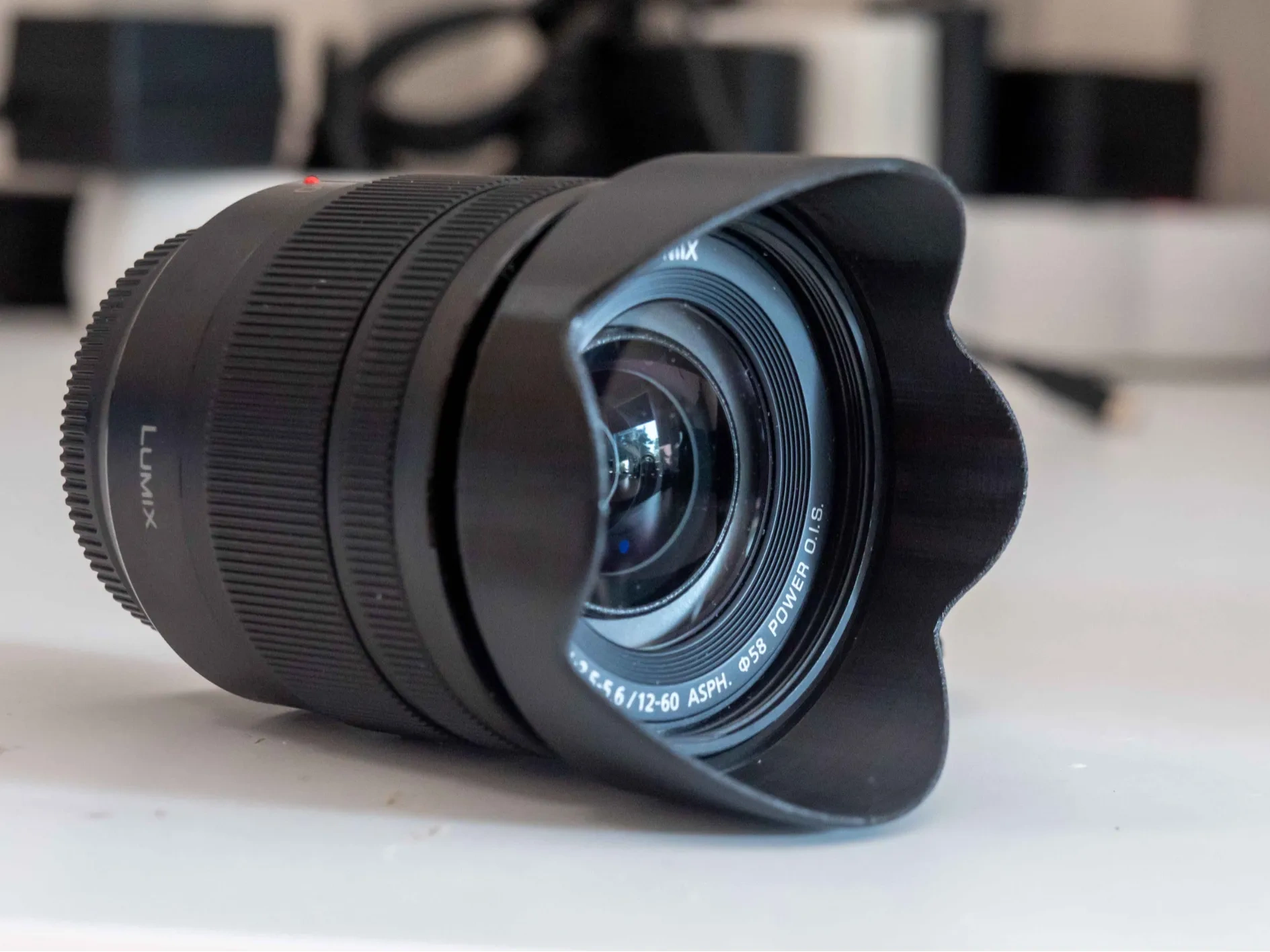 Lumix G Vario 12-60mm f/3.5-5.6 lens hood for Panasonic G mount lens by ...