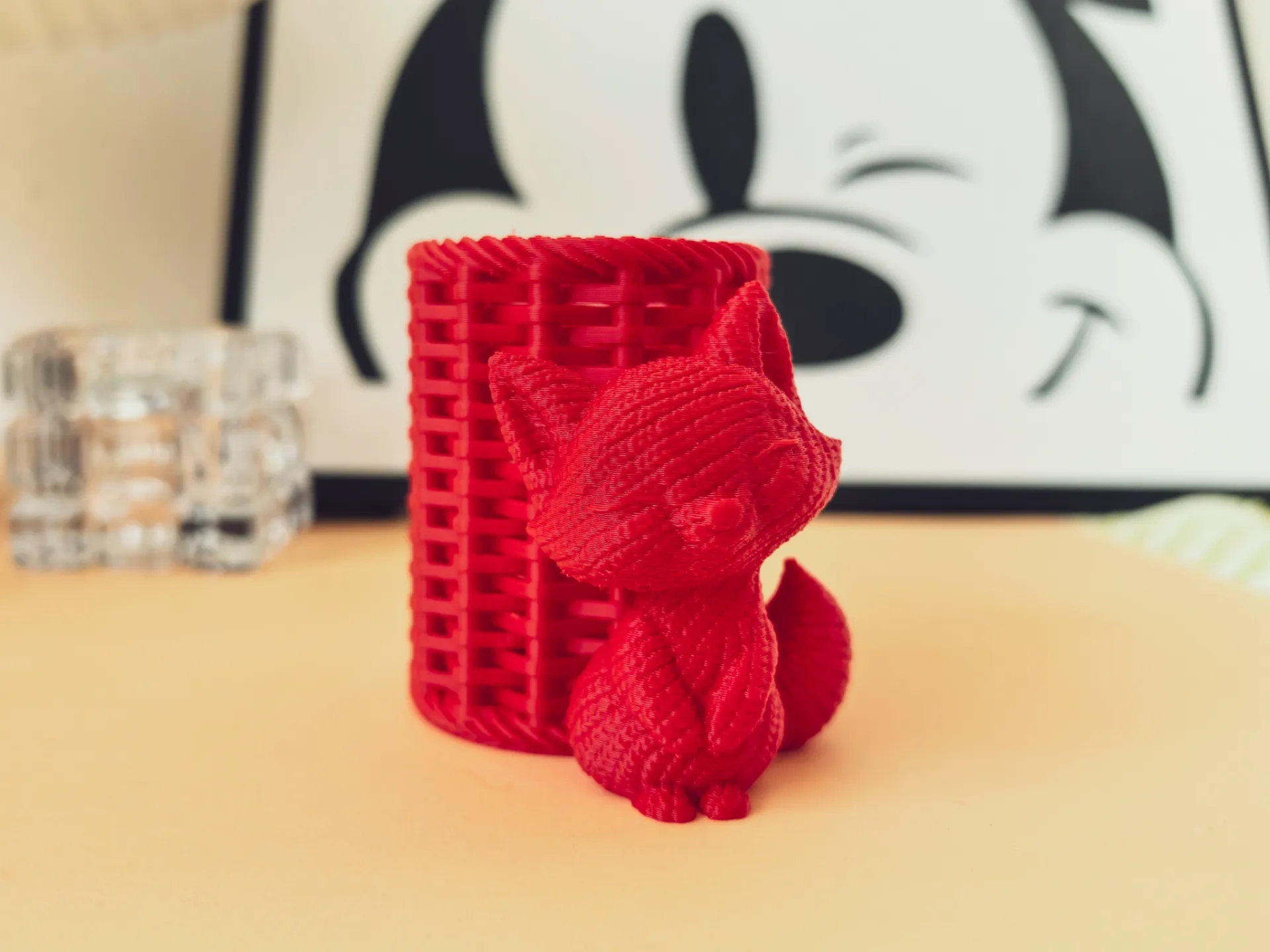 Super cute and healing knitted little fox pen holder by user_2952255425 ...