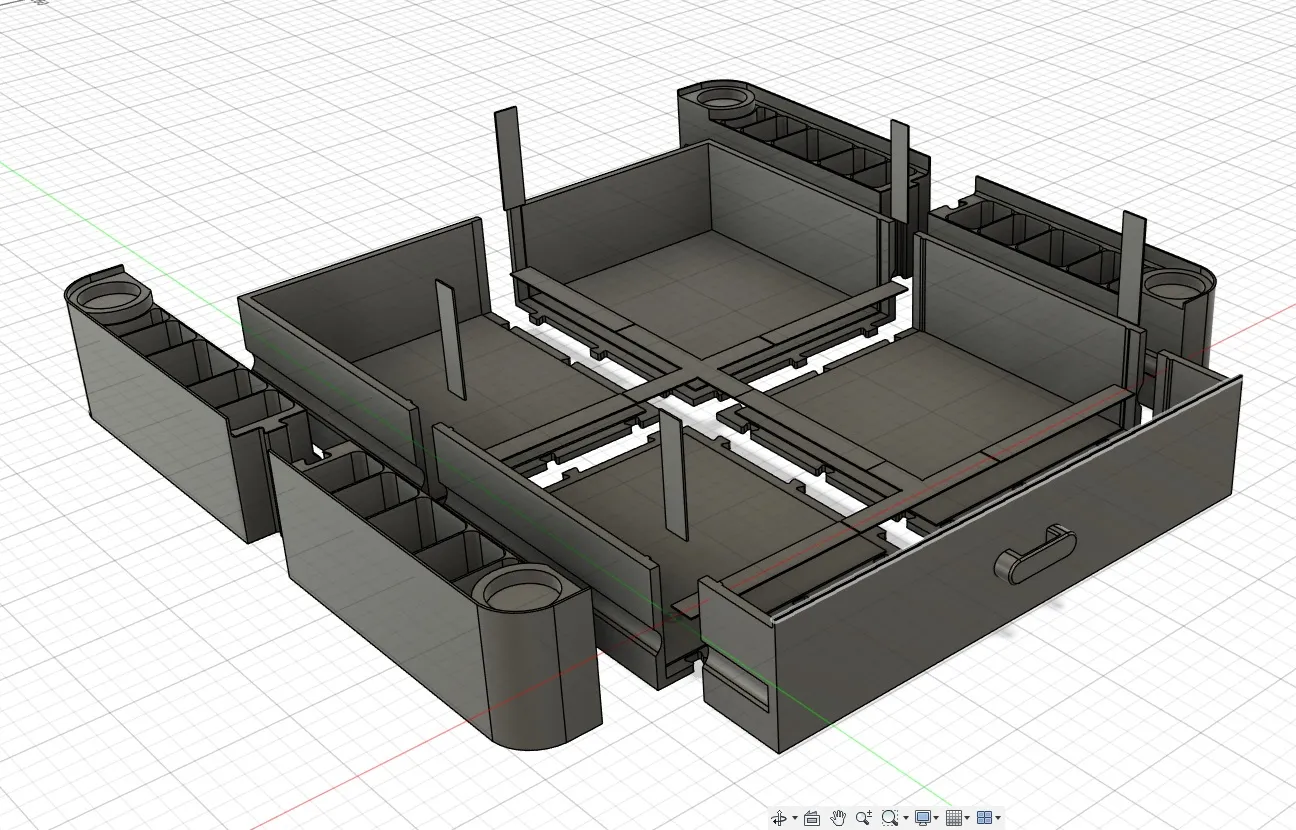 Storage drawer for P1P P1S X1C Printer riser - Free 3D Print Model ...