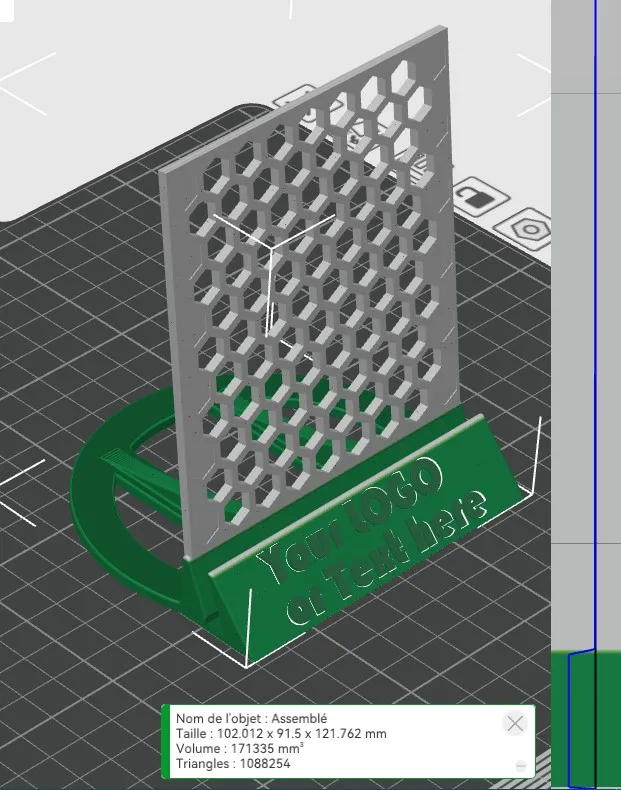 Hexagon Pattern Display Stand - Customizable Remixed by GregOMakerWorld ...