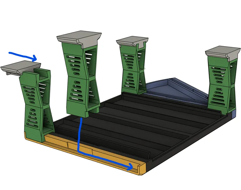 Multi-Monitor Lifter (+drawer + Rotating plate) - Free 3D Print Model ...